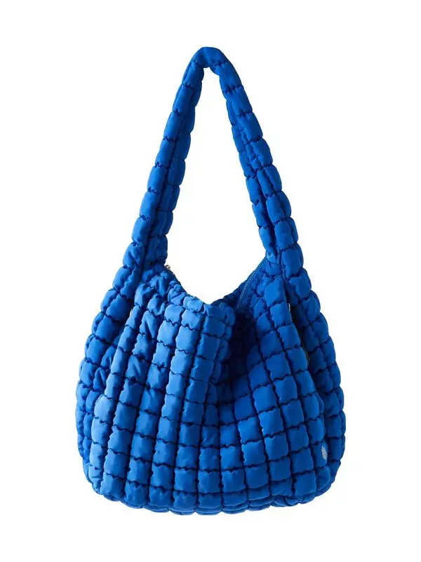 Free People Quilted Carryall Bag - Lapis Blue
