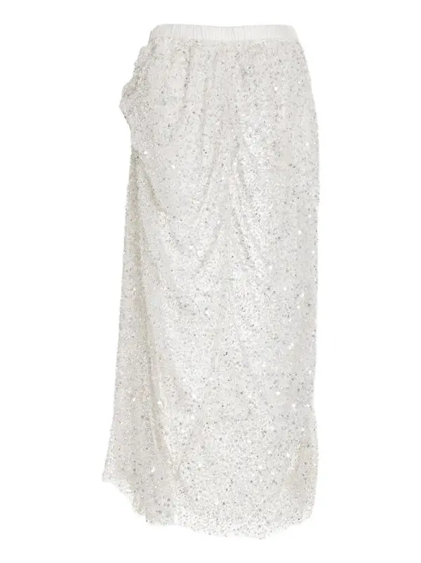 DIOTIMA Peplos Maxi Skirt - White