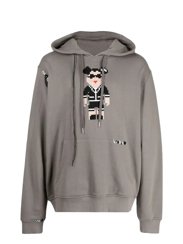 MOSTLY HEARD RARELY SEEN Graphic-print Cotton Hoodie - Grey