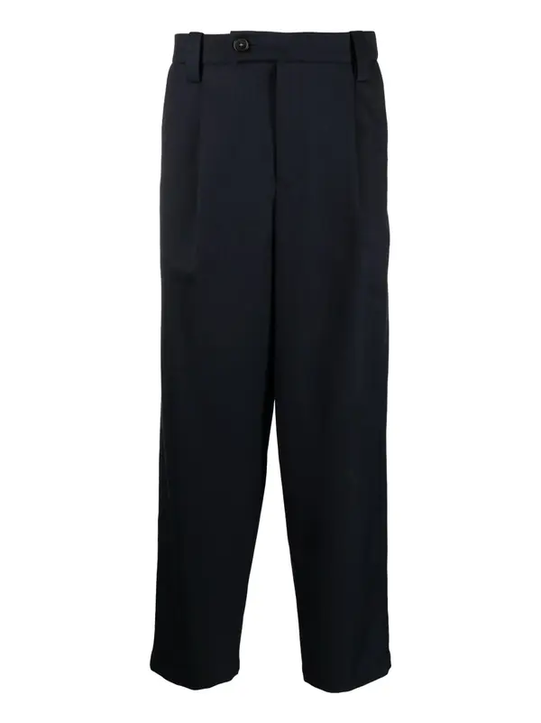 A.p.c. Renato Pleated Wool Trousers - Blue