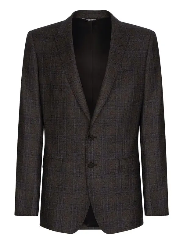 Dolce & Gabbana Prince Of Wales Check Pattern Blazer - Grey