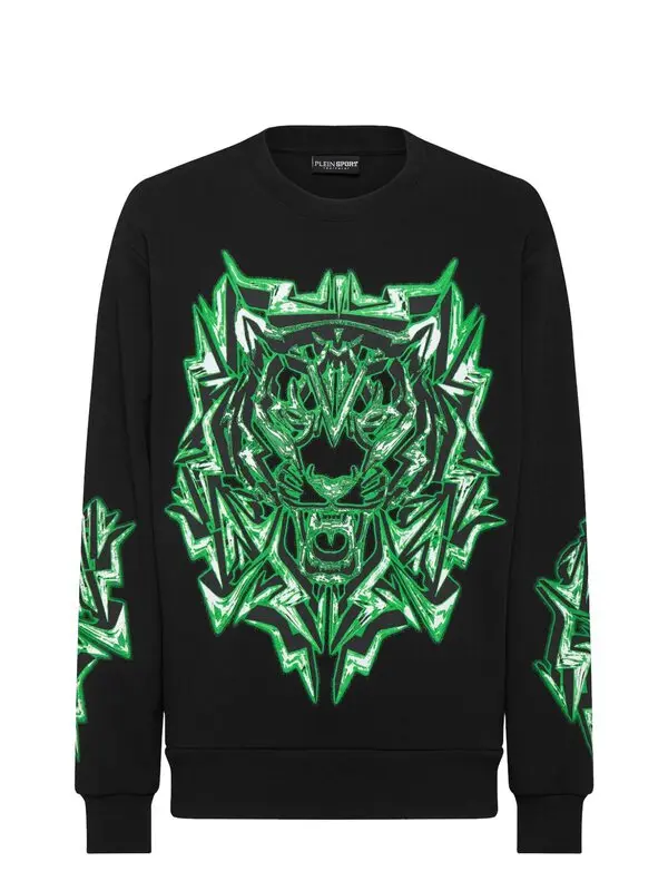 PLEIN SPORT Graphic-print Sweatshirt - Black