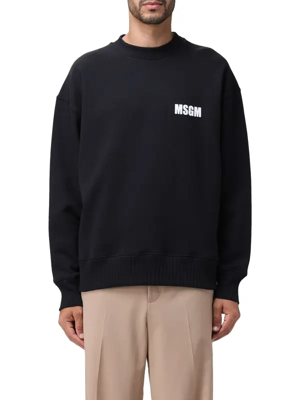 MSGM Cotton Logo Sweatshirt - Black