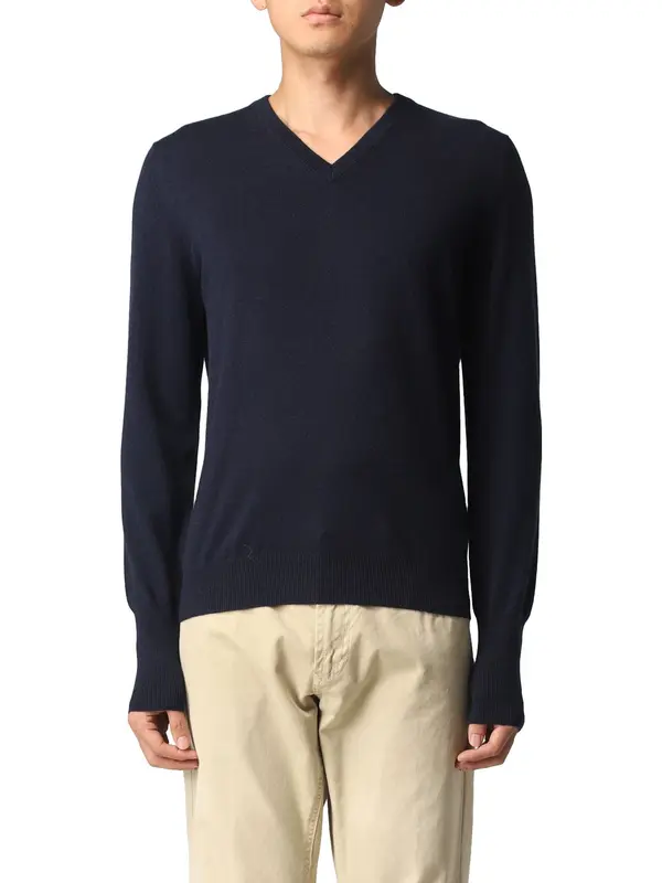 BALLANTYNE Long Sleeve Sweater - Navy