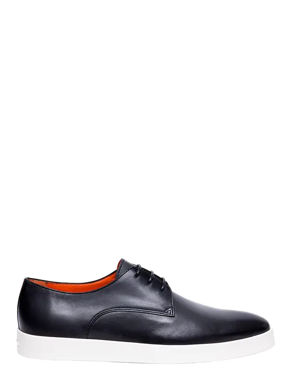 Santoni Atlantis Leather Oxfords - Gray