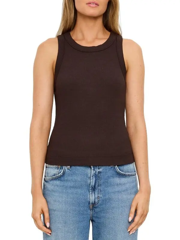 Michael Stars Gina Cotton & Modal Rib Tank - Java