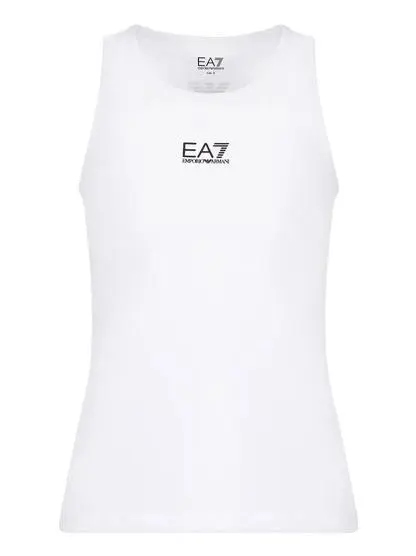 EA7 Tennis Pro Top In Ventus7 Technical Fabric - White