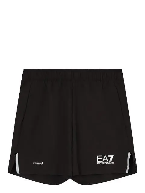 EA7 Tennis Pro Shorts In Ventus7 Technical Fabric - Black