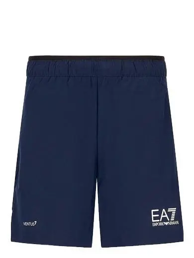 Emporio Armani Ea7 Tennis Pro Shorts In Ventus7 Technical Fabric - Navy