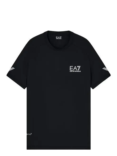 Emporio Armani Ea7 Tennis Pro T-shirt In Ventus7 Technical Fabric - Black