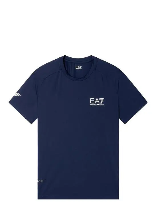 Emporio Armani Ea7 Tennis Pro T-shirt In Ventus7 Technical Fabric - Navy