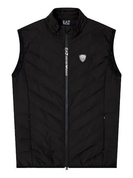 Emporio Armani Packable Technical Fabric Padded Gilet - Black