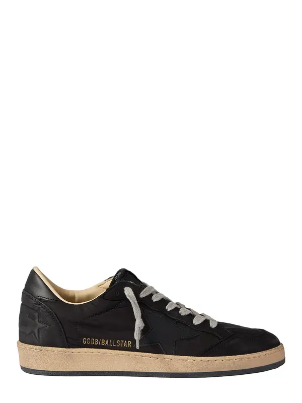 Golden Goose Ball Star Distressed Sneakers - Black