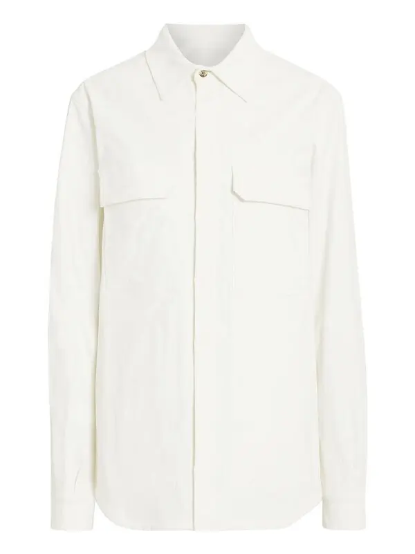 Rick Owens Strap-detailed Stretch-drill Jacket - Ivory