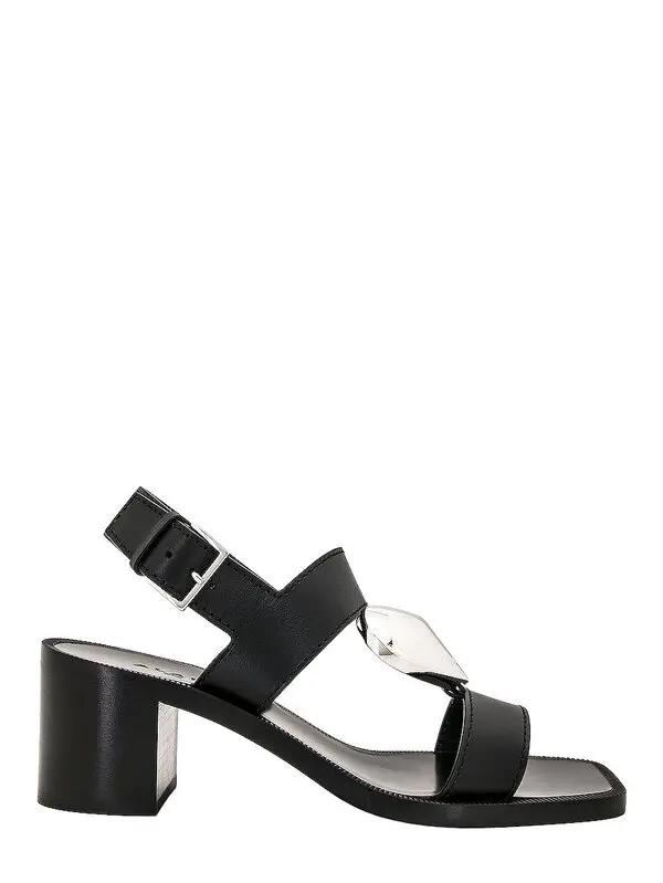 Alaïa Heart Sandal - Noir