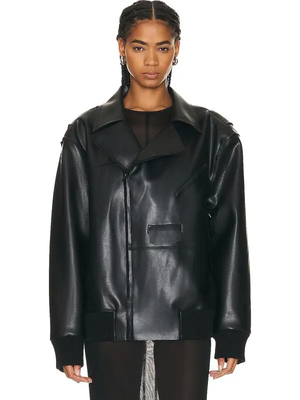 Norma Kamali Oversized Moto Jacket - Black