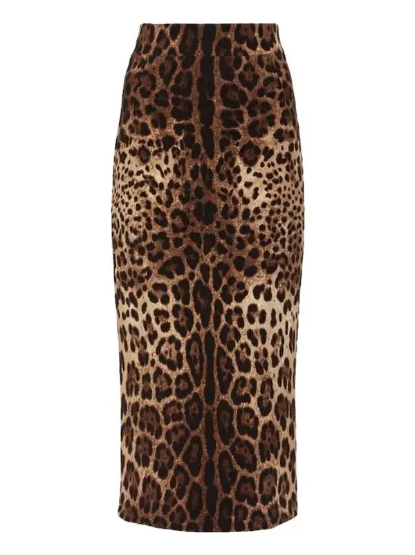 Dolce & Gabbana Leopard-print Pencil Skirt - Multicoloured