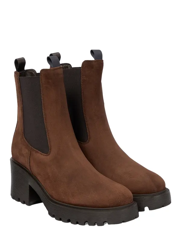 Hogan H649 Suede Chelsea Boots - Brown
