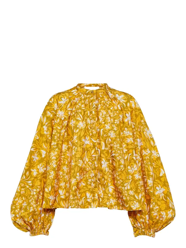 JIL SANDER Floral Puff-sleeve Blouse - Multicoloured