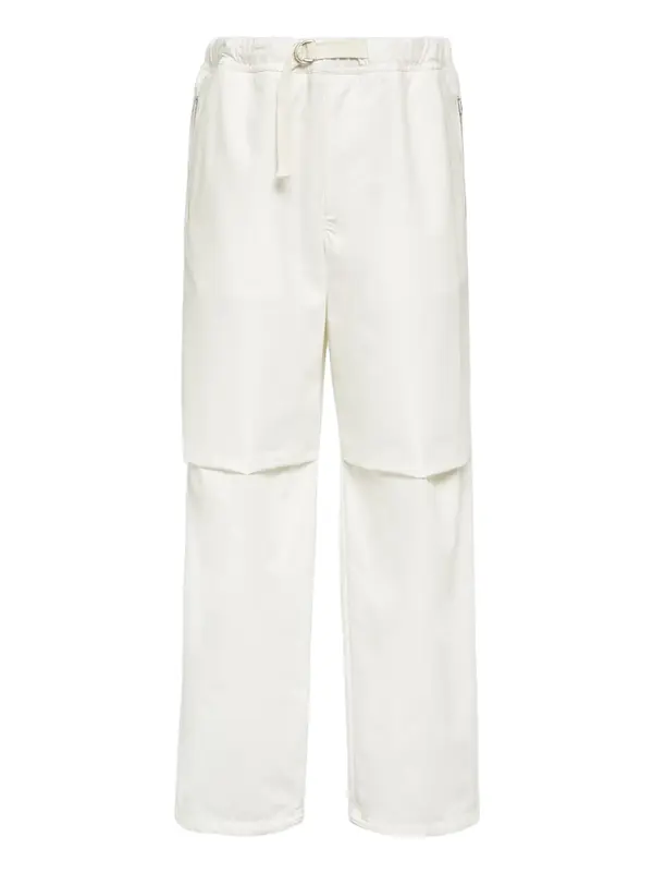 JIL SANDER Cotton Pants - White