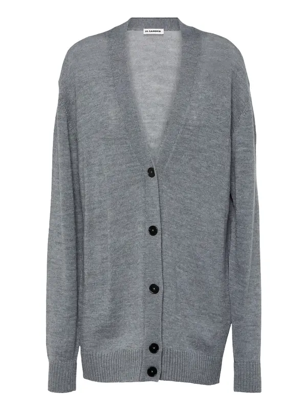 JIL SANDER Wool Cardigan - Grey