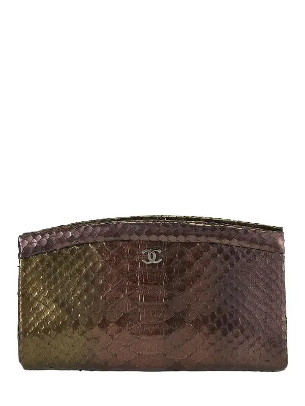 Chanel Python Clutch - Brown