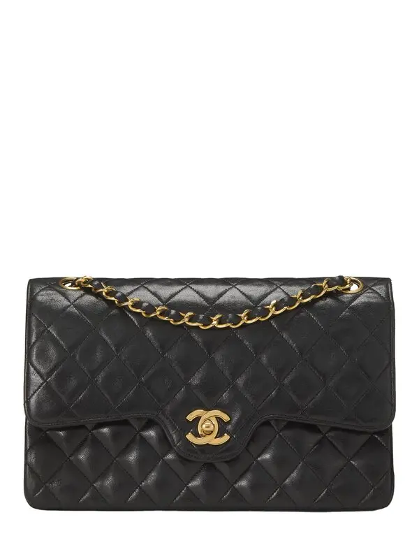Chanel Quilted Lambskin Flap Bag - Black
