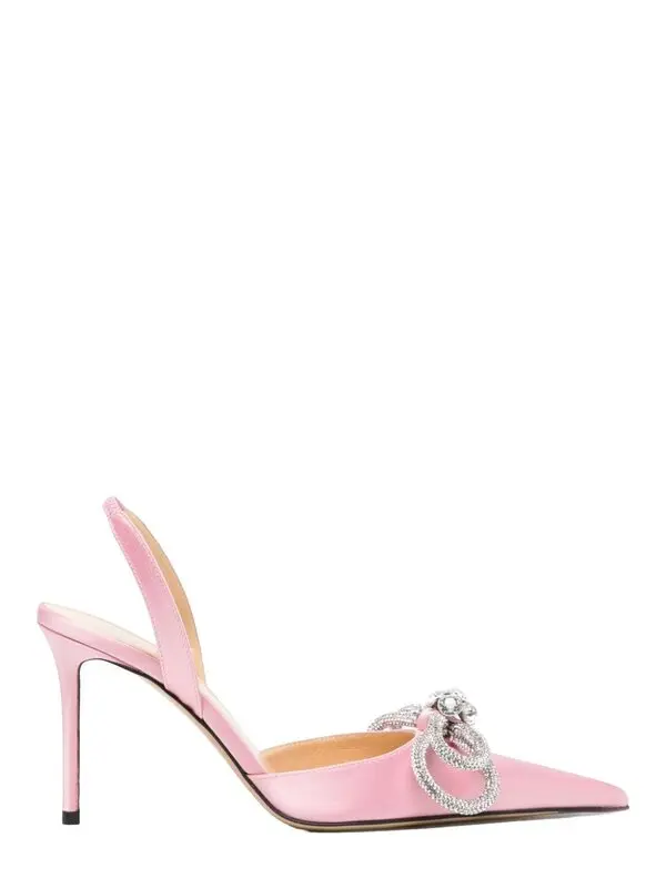 Mach & Mach Crystal-embellished Bow Pumps - Pink