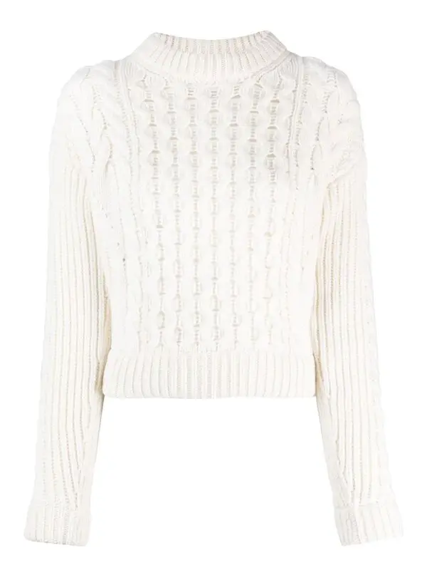 Patou Merino Wool-blend Jumper - White