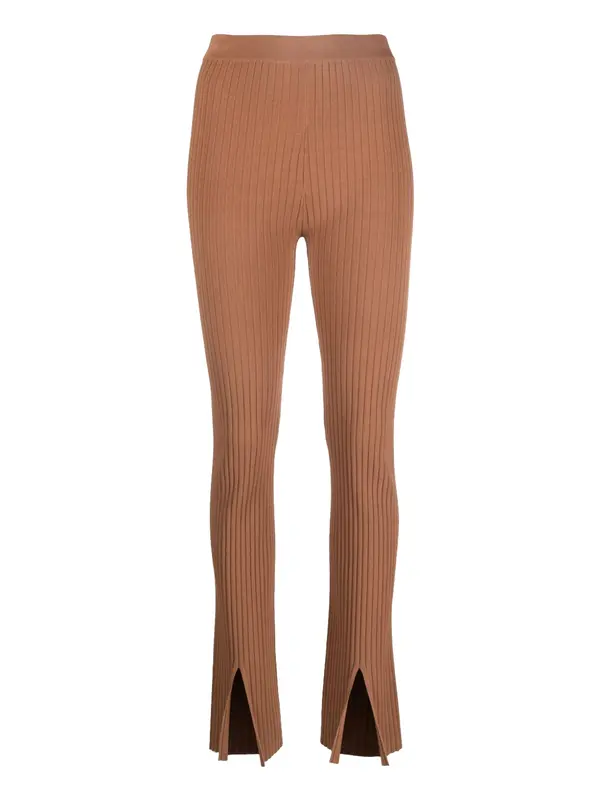 Nanushka Front-slit Leggings - Brown