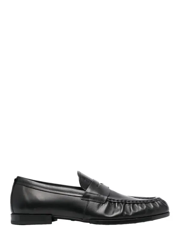 TOD'S Smooth Leather Loafers - Black