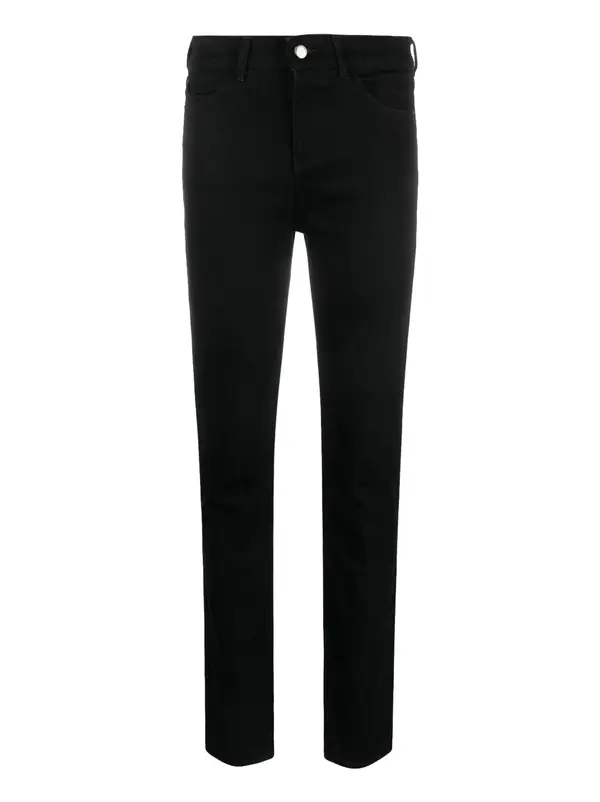 Emporio Armani Mid-rise Slim-fit Jeans - Black