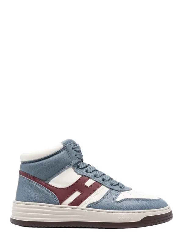 Hogan H630 Panelled High-top Sneakers - Blue