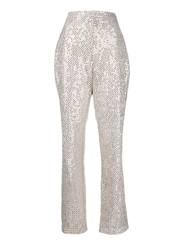 SAIID KOBEISY Sequin-embellished Trousers - Silver
