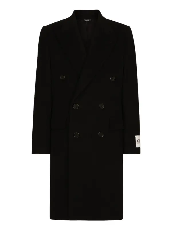 Dolce & Gabbana Double-breasted Wool Coat - Black