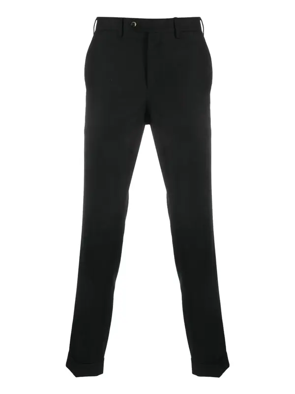 PT TORINO Tailored Mid-rise Trousers - Black