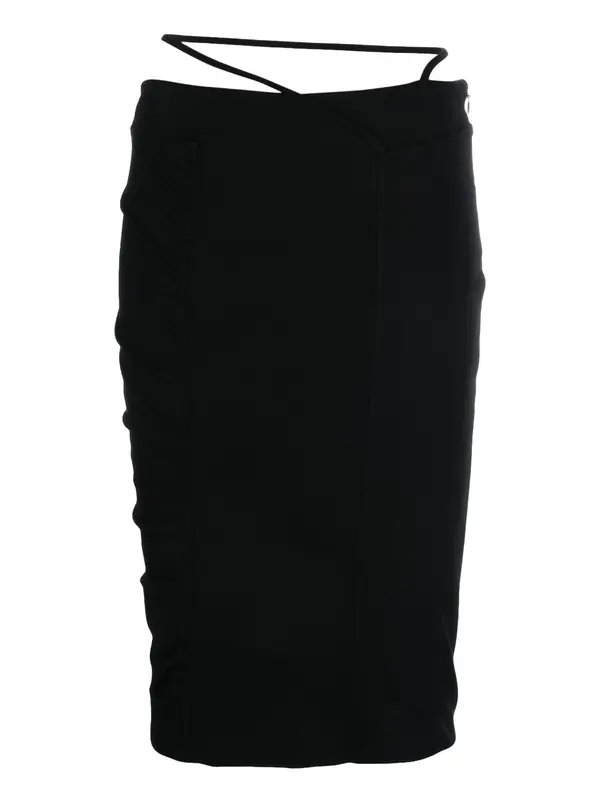Gauge81 Dayton Ruched Pencil Skirt - Black