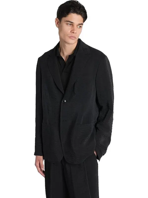 Giorgio Armani Blazer In Polyamide Polyester - Black