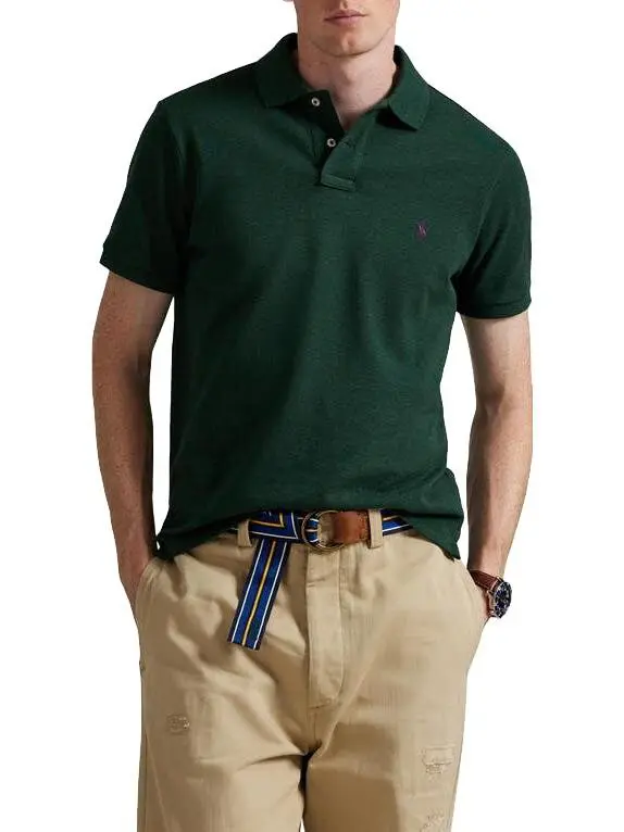 Polo Ralph Lauren Solid Cotton Polo Shirt - Scotch Pine Heather