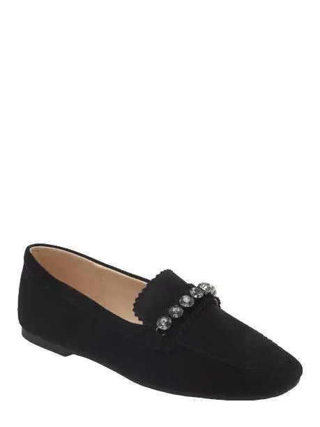 Pelle Moda Herron Crystal-embellished Loafer - Black