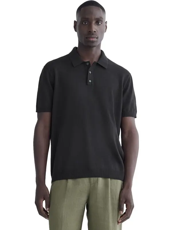 Everlane No-sweat Polo Sweater - Black