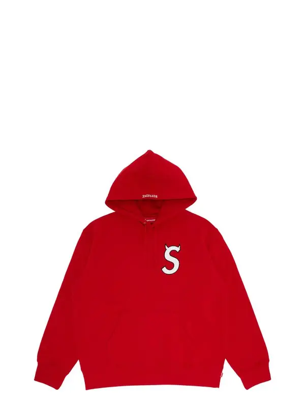 Supreme Logo Hooded Sweatshirt - Red