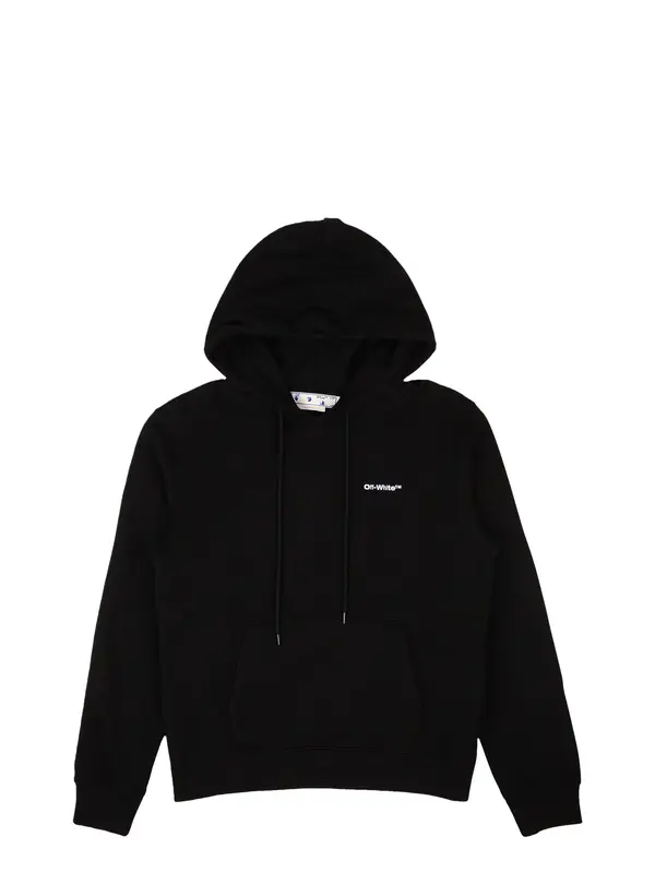 Off-White Wave Outline Diag Slim Hoodie - Black