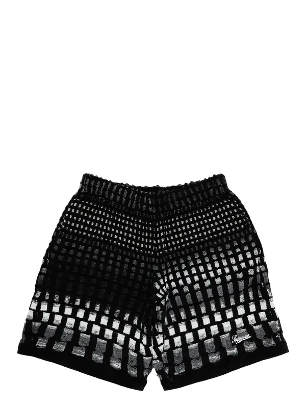 Supreme Gradient Grid Knit Short - Black