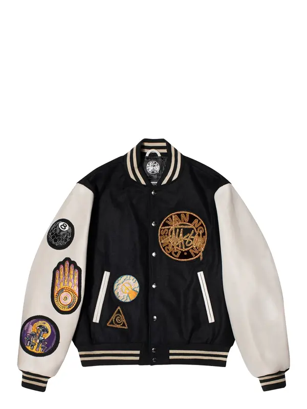 StÜssy X Dries Van Noten Varsity Jacket - Black