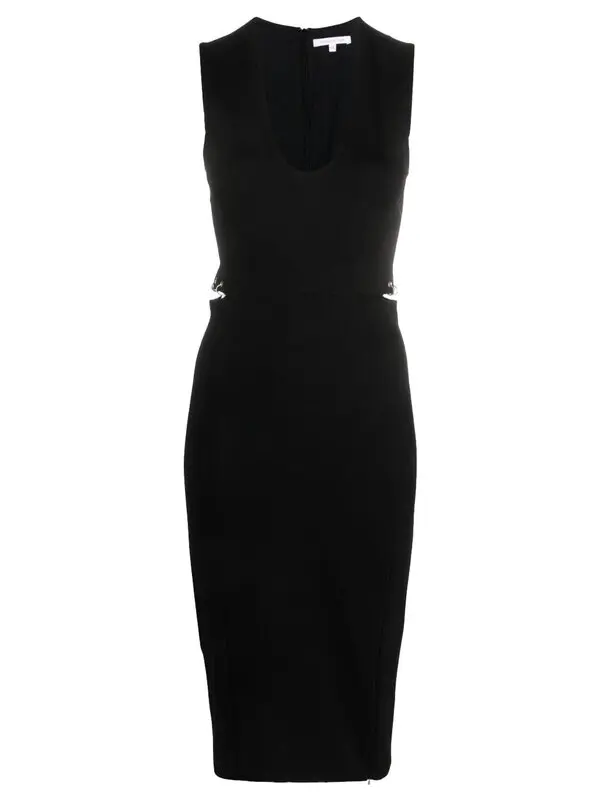 Patrizia Pepe Ring-detailed Midi Dress - Black