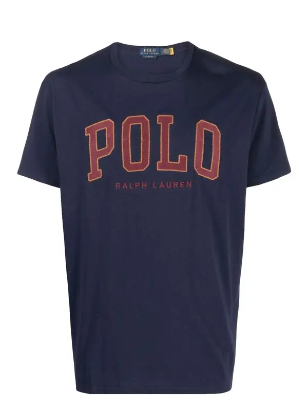 Polo Ralph Lauren Logo-embroidered Cotton T-shirt - Blue