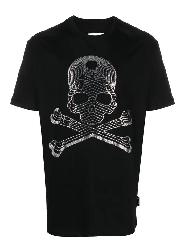 Philipp Plein Ss Skull & Bones Round-neck T-shirt - Black