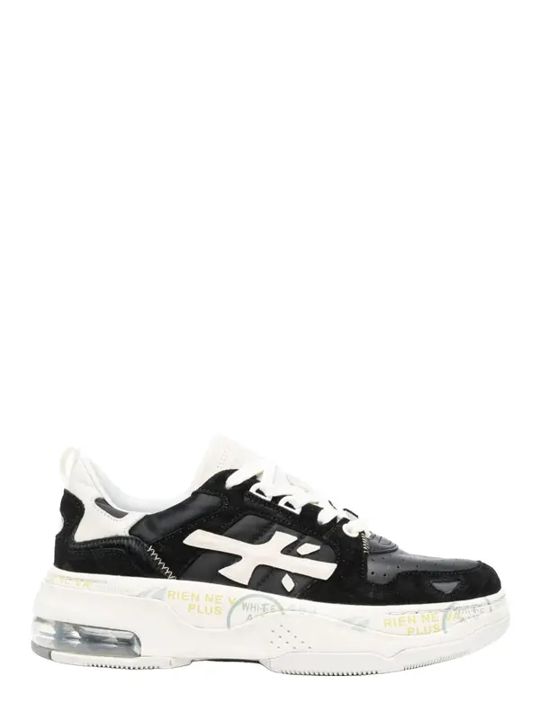 Premiata Drake Logo-patch Sneakers - Black