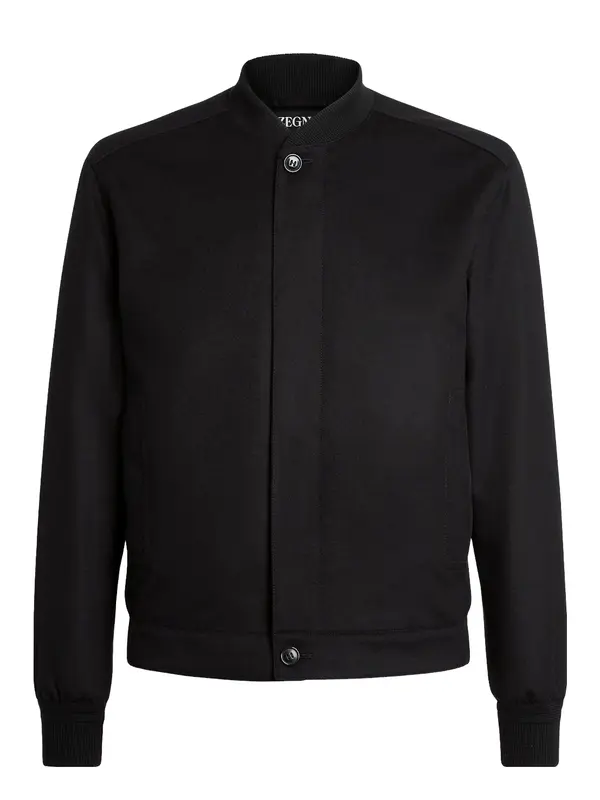 Zegna Oasi Cashmere Bomber Jacket - Black